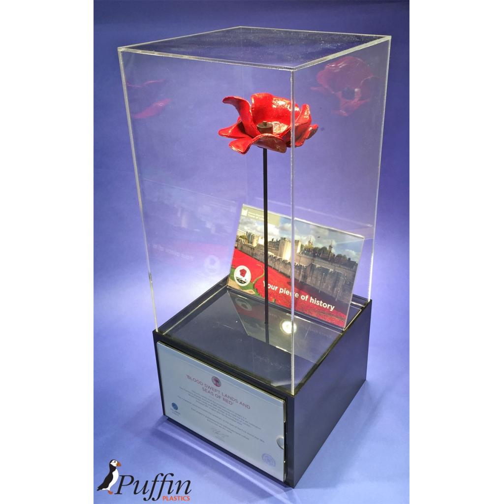 Poppy Display Case (WITH STEM) | Puffin Plastics