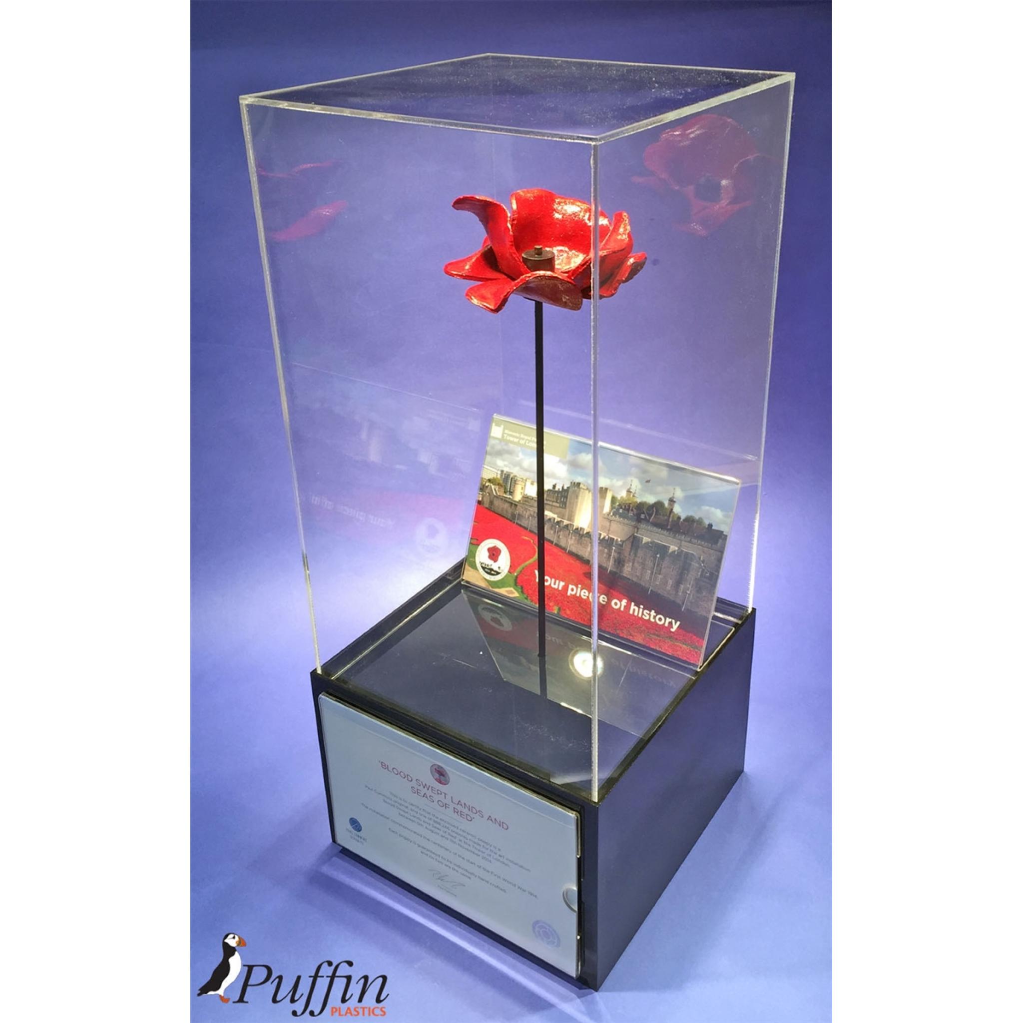 Poppy Display Case (WITH STEM) | Puffin Plastics
