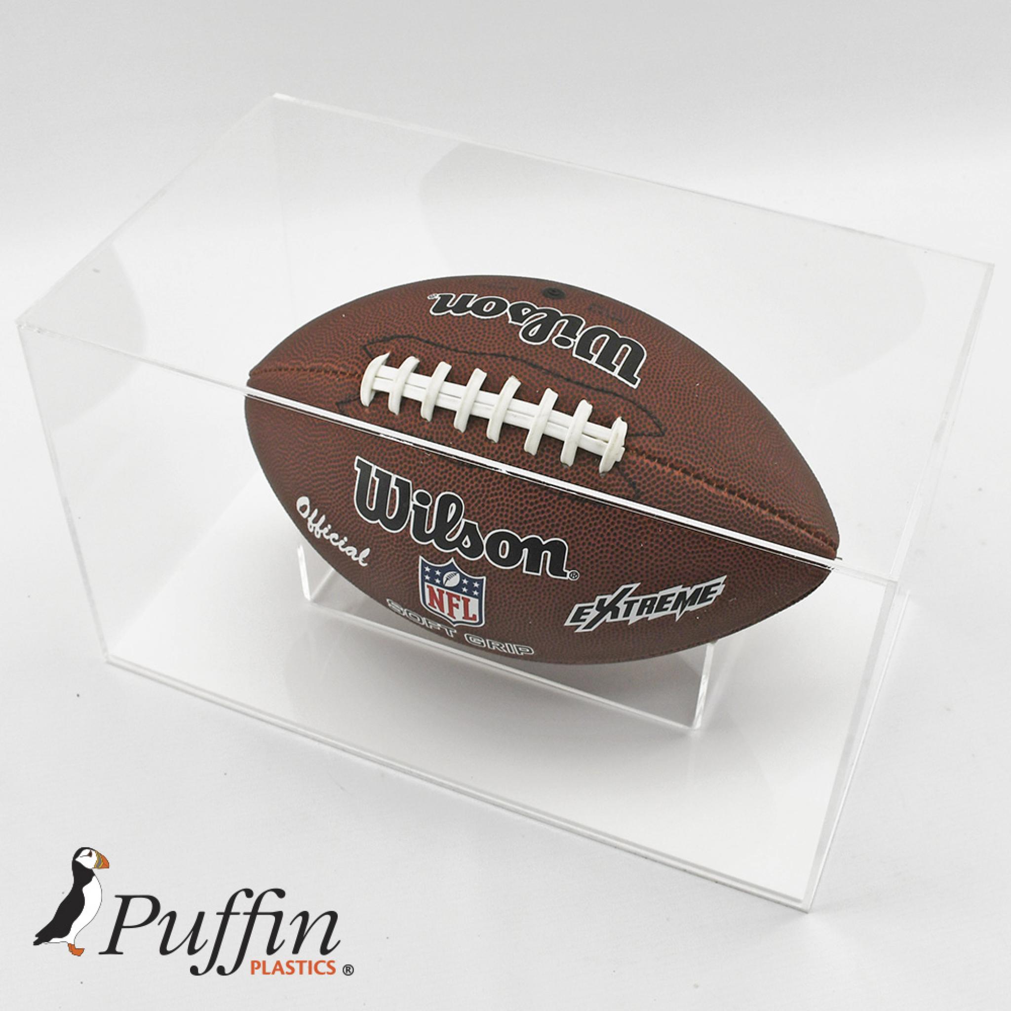 American Football Display Cases - Colour Base | Puffin Plastics
