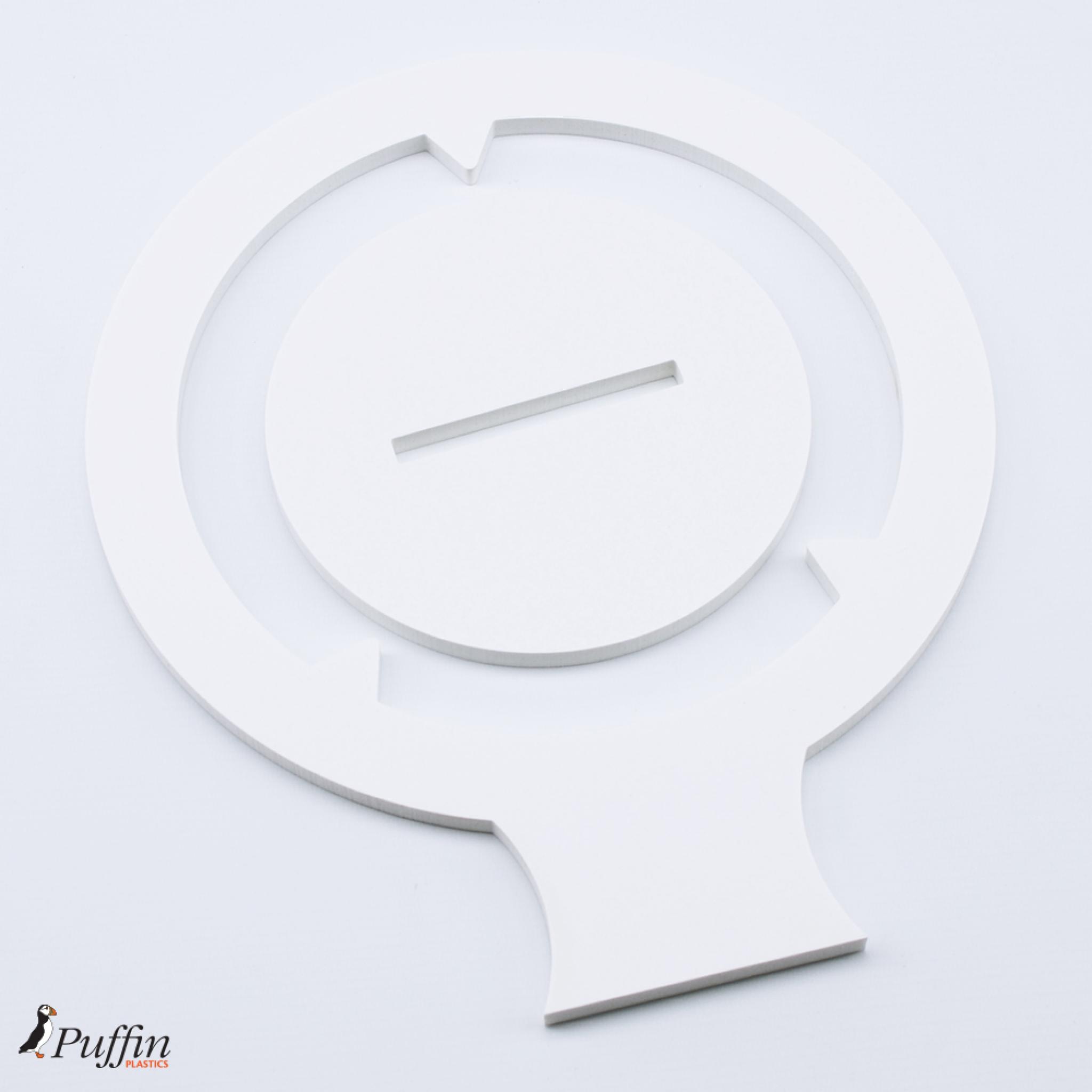 Football Display Plinth - White | Puffin Plastics