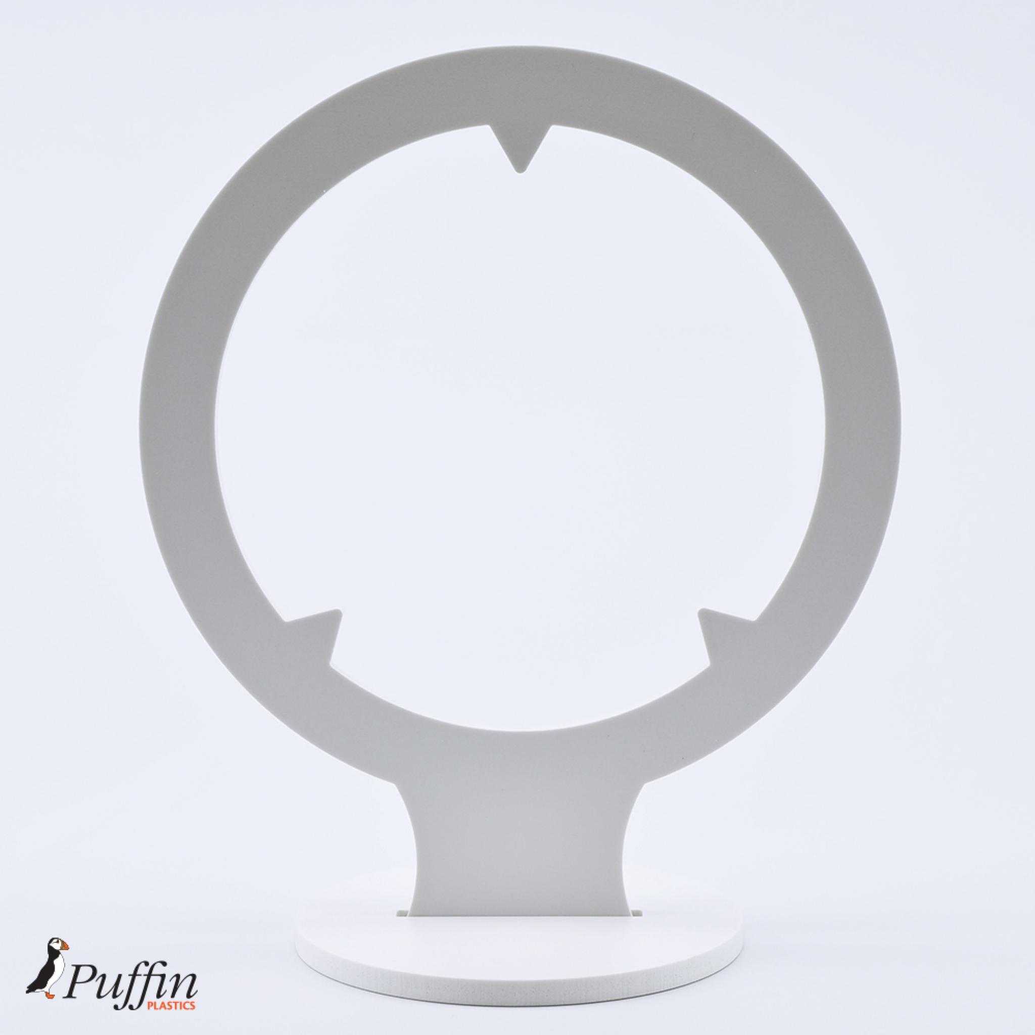Football Display Plinth - White | Puffin Plastics