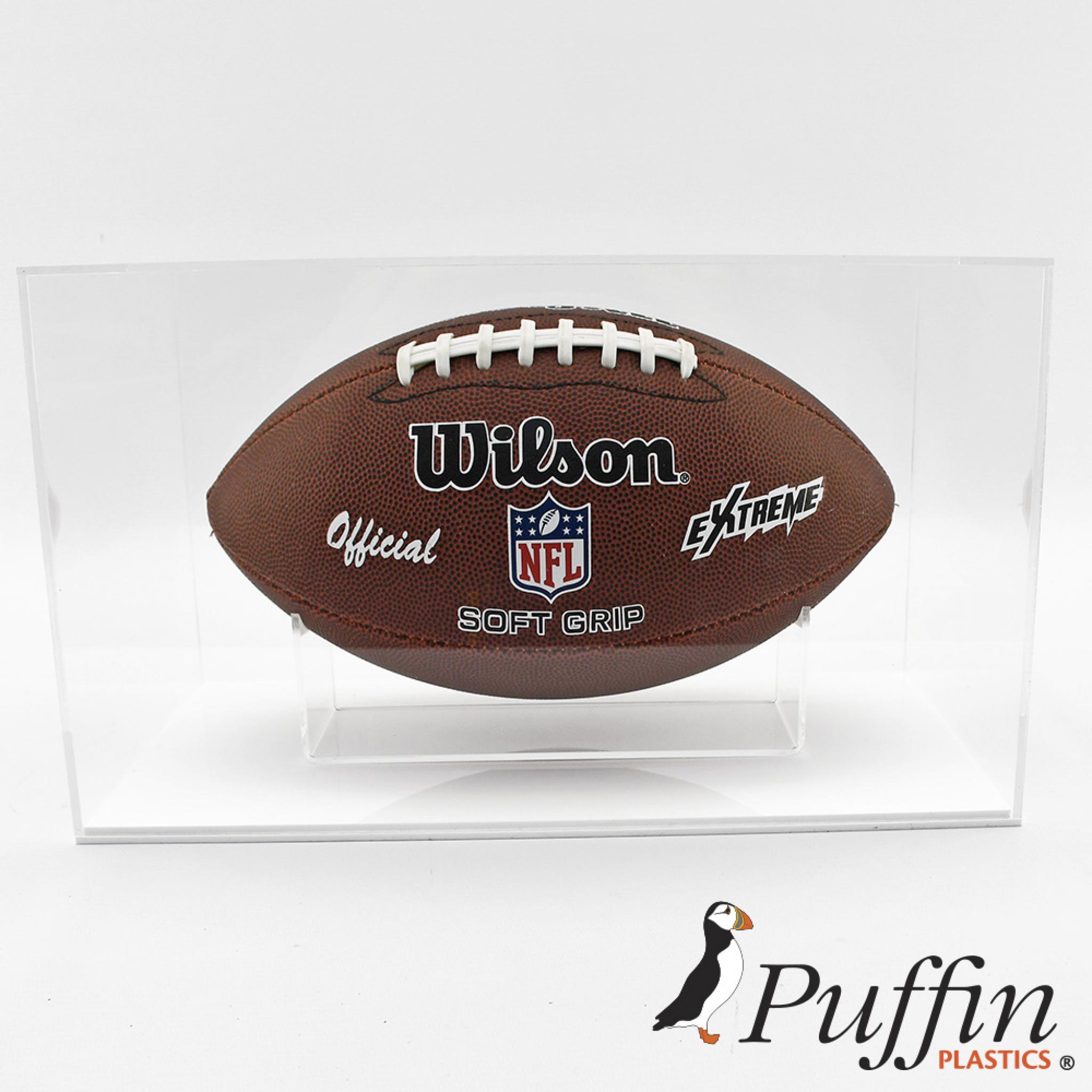 American Football Display Cases - Colour Base | Puffin Plastics