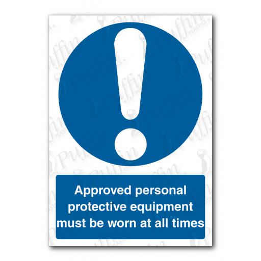 Safety Signs - Mandatory Signs - Approved Personal Protective Equipment ...