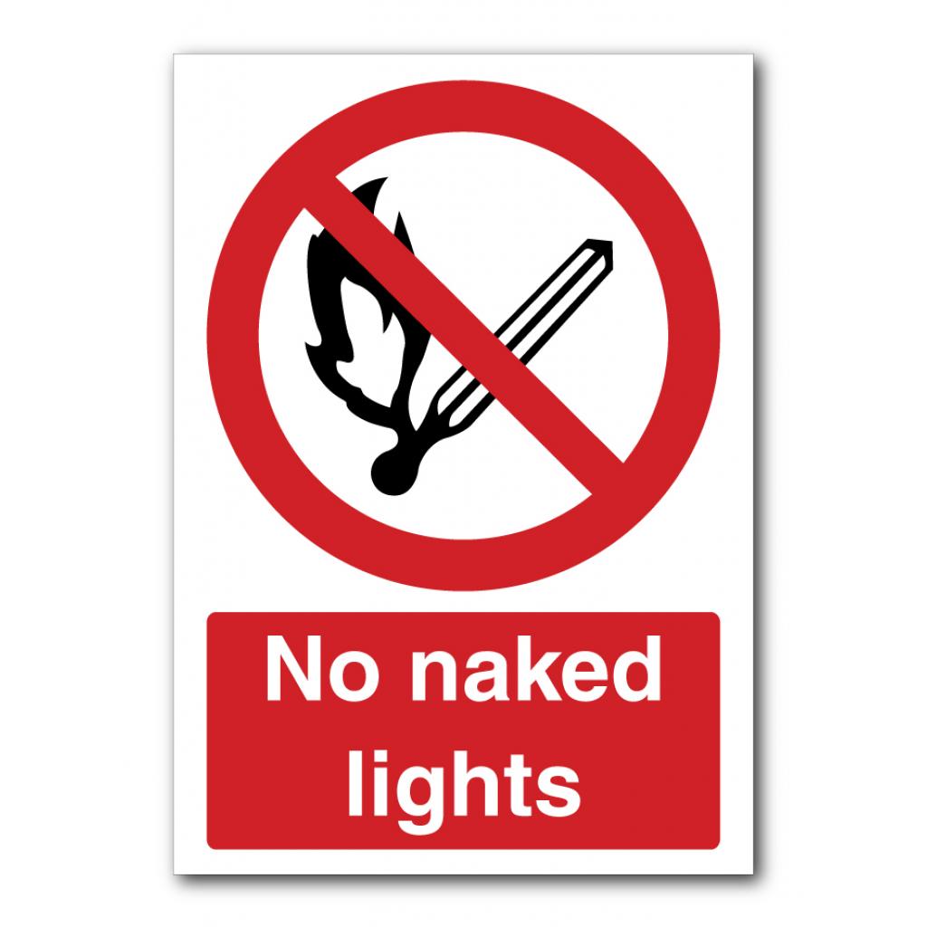 Safety Signs - No Naked Lights Sign