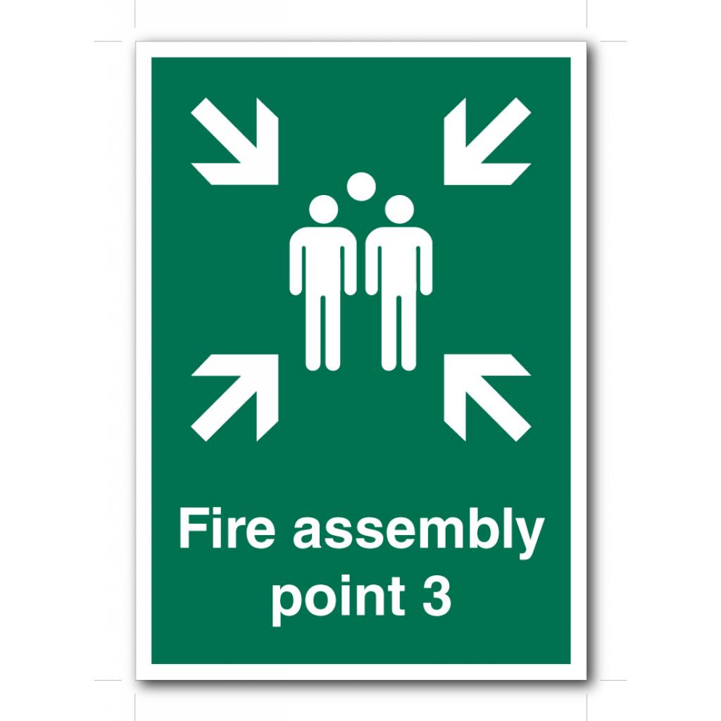 Safety Signs - Safety Condition Signs - Fire Assembly Point 3 Sign