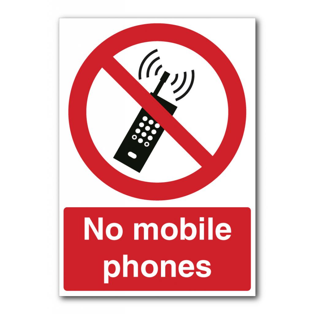 Safety Signs - Prohibition Signs - No Mobile Phones Sign