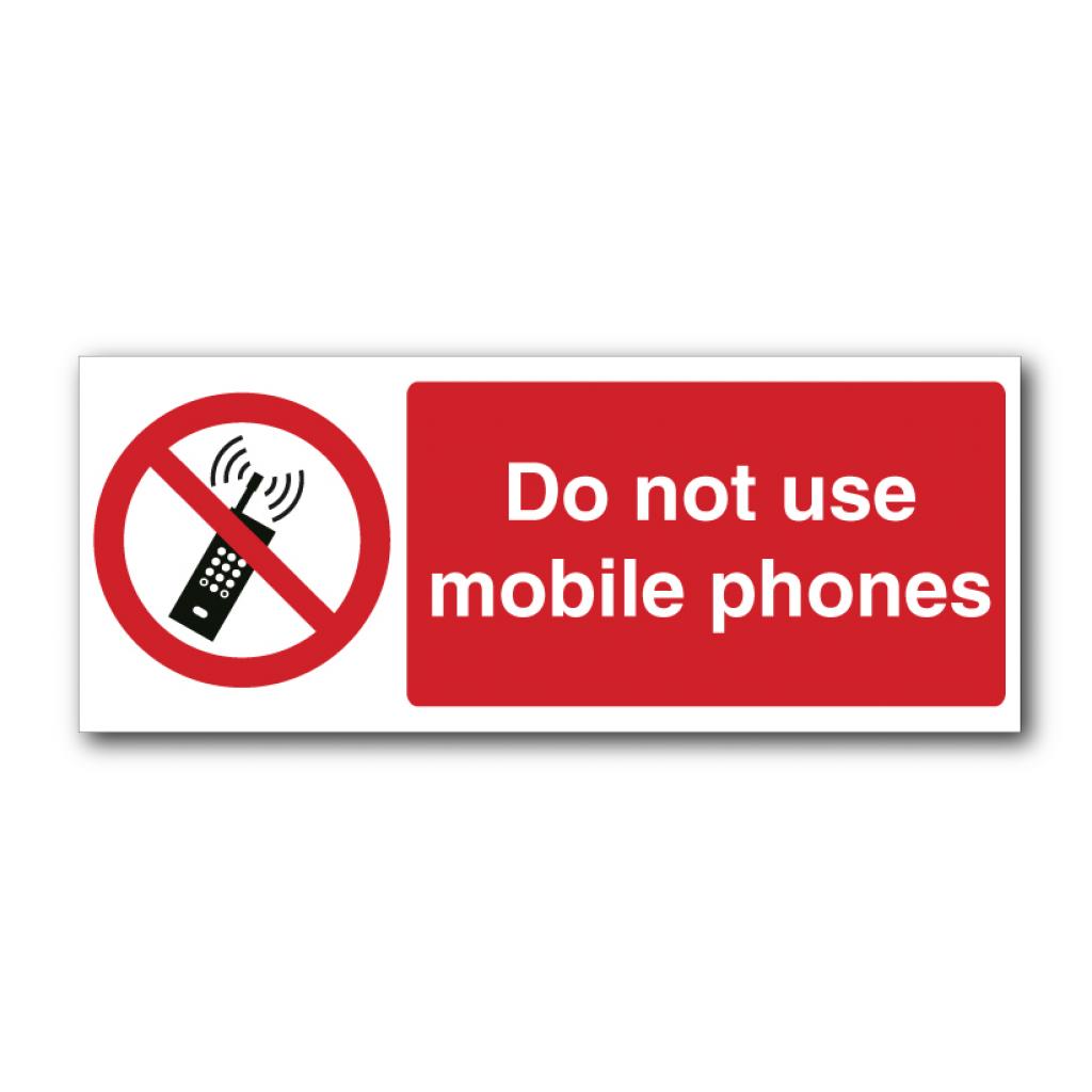 Safety Signs - Prohibition Signs - Do Not Use Mobile Phones Sign