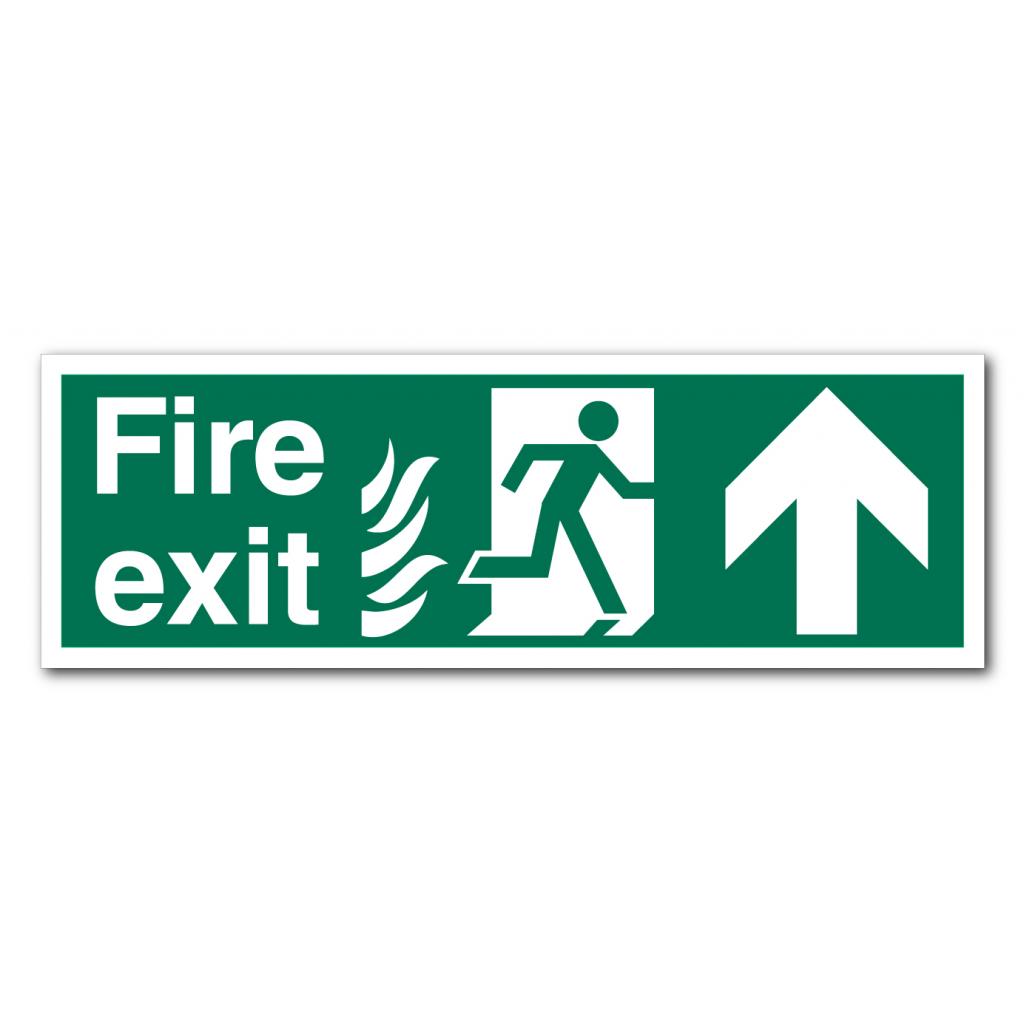 Safety Signs - Safety Condition Signs - Fire Exit Up NHS Sign
