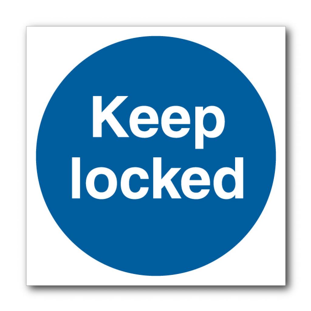 Safety Signs - Mandatory Signs - Keep Locked Sign