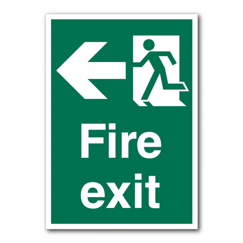 Safety Signs - Safety Condition Signs - Fire Exit (Left) Sign