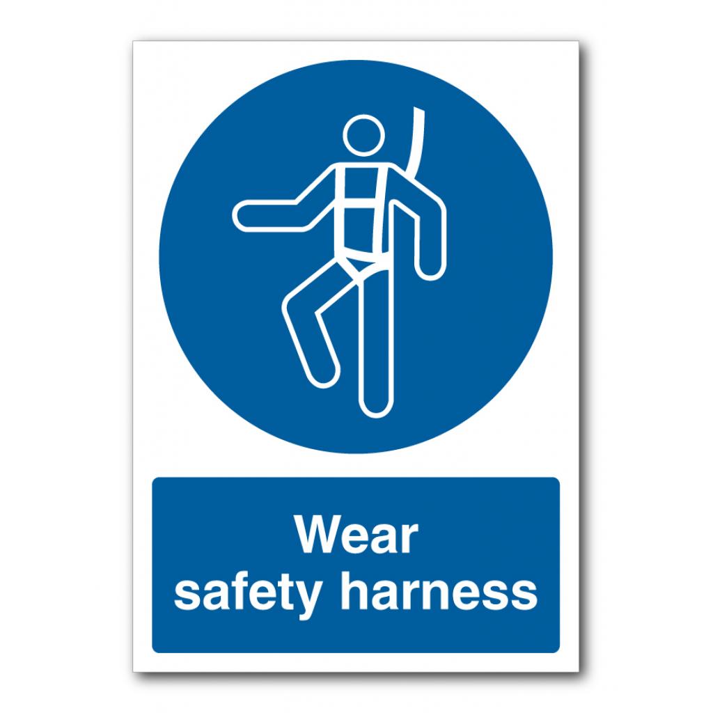 Safety Signs - Harness Must Be Worn | Puffin Plastics