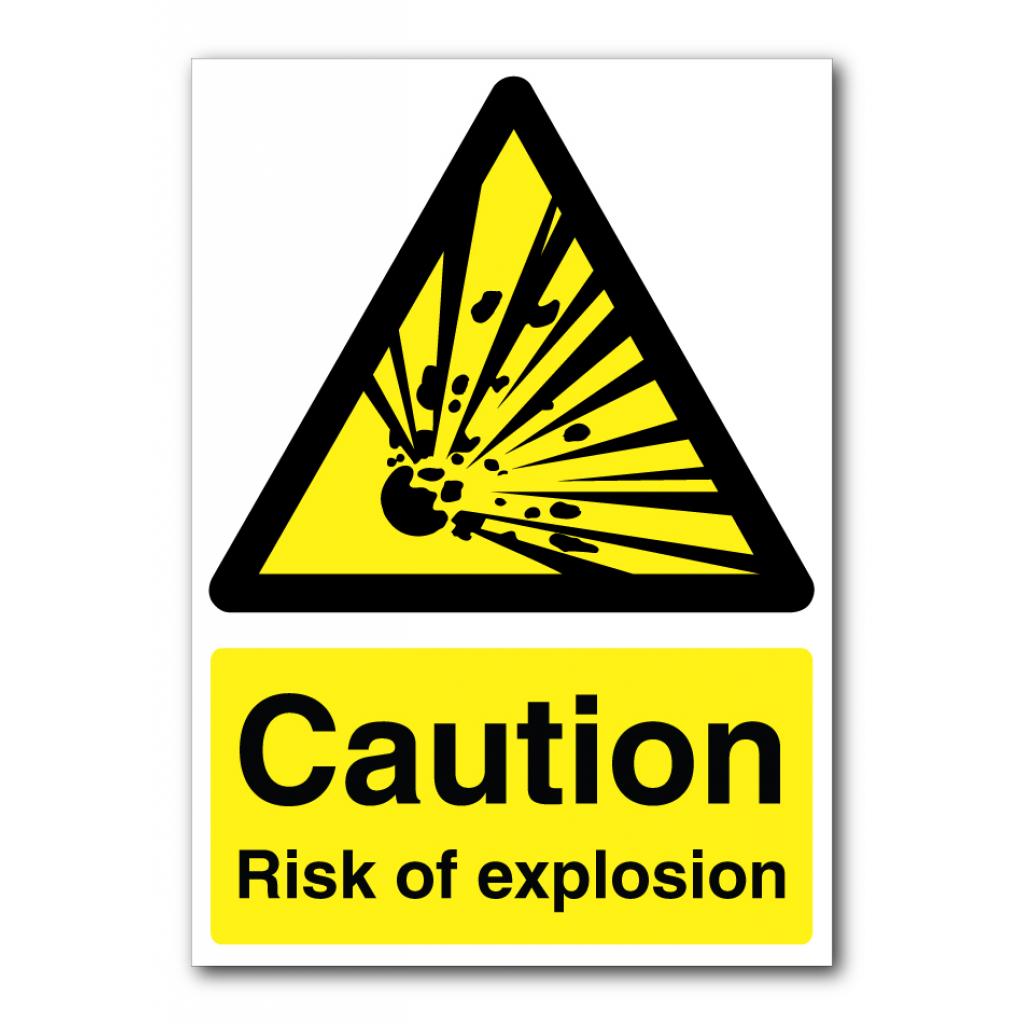 Safety Signs - Caution Risk Of Explosion Sign