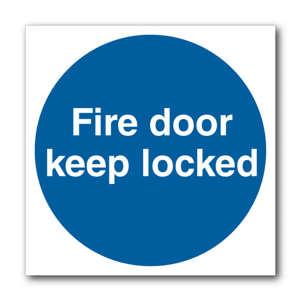 Safety Signs - Mandatory SIgns - Fire Door Keep Locked Sign