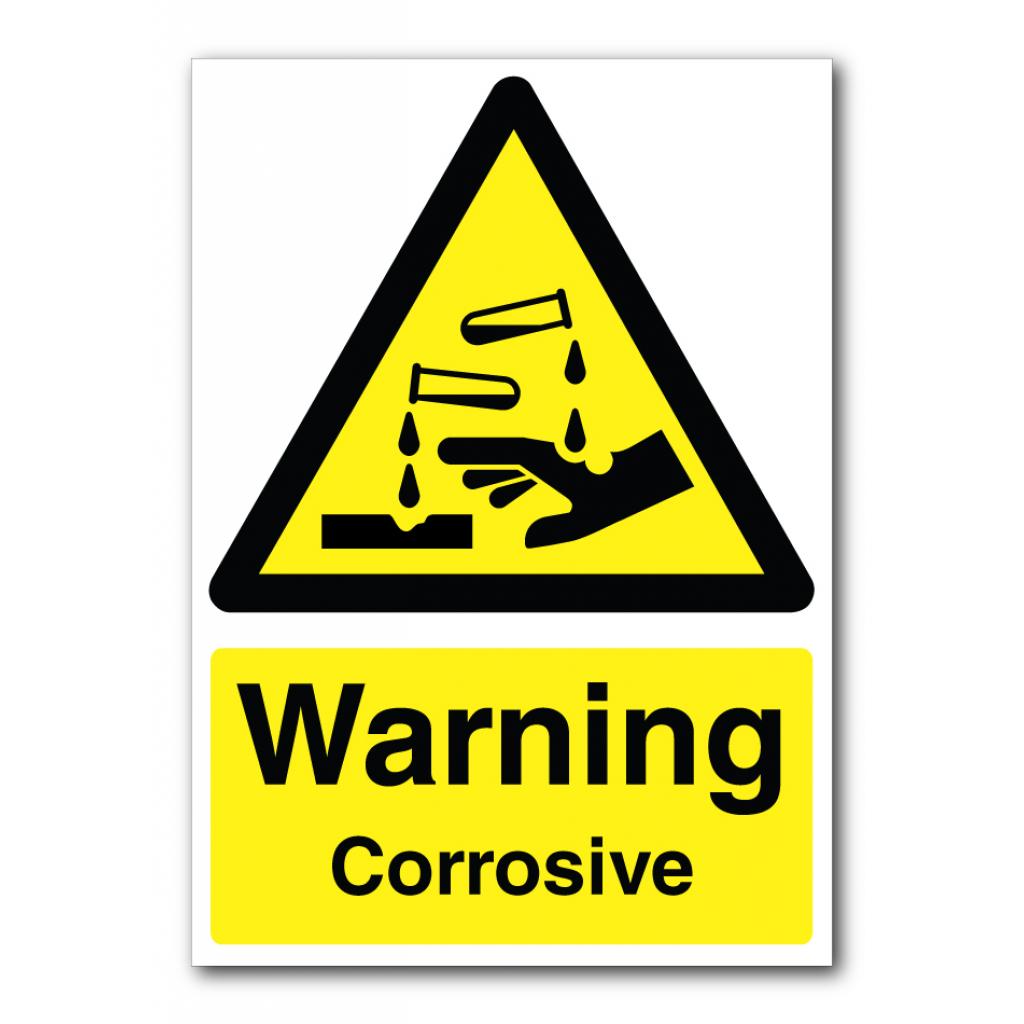 Warning Corrosive Sign | Puffin Plastics