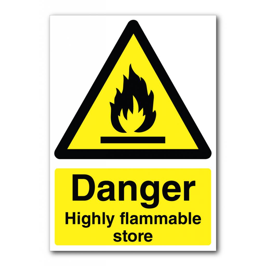 Safety Signs - Danger Highly Flammable Store Sign