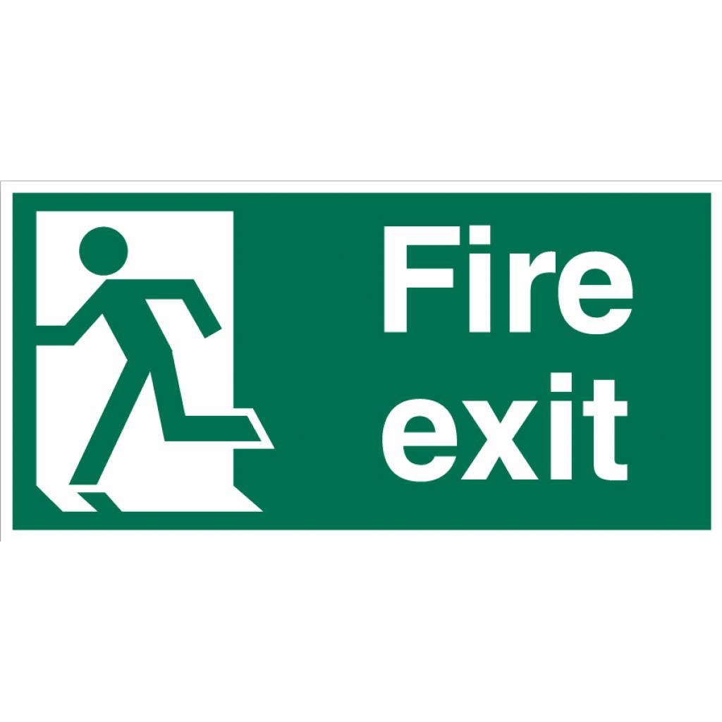Safety Signs - Safety Condition Signs - Fire Exit Left No Arrow Sign