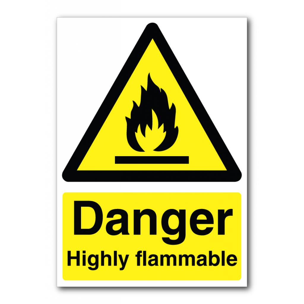 Safety Signs - Hazard Signs - Danger Highly Flammable Sign
