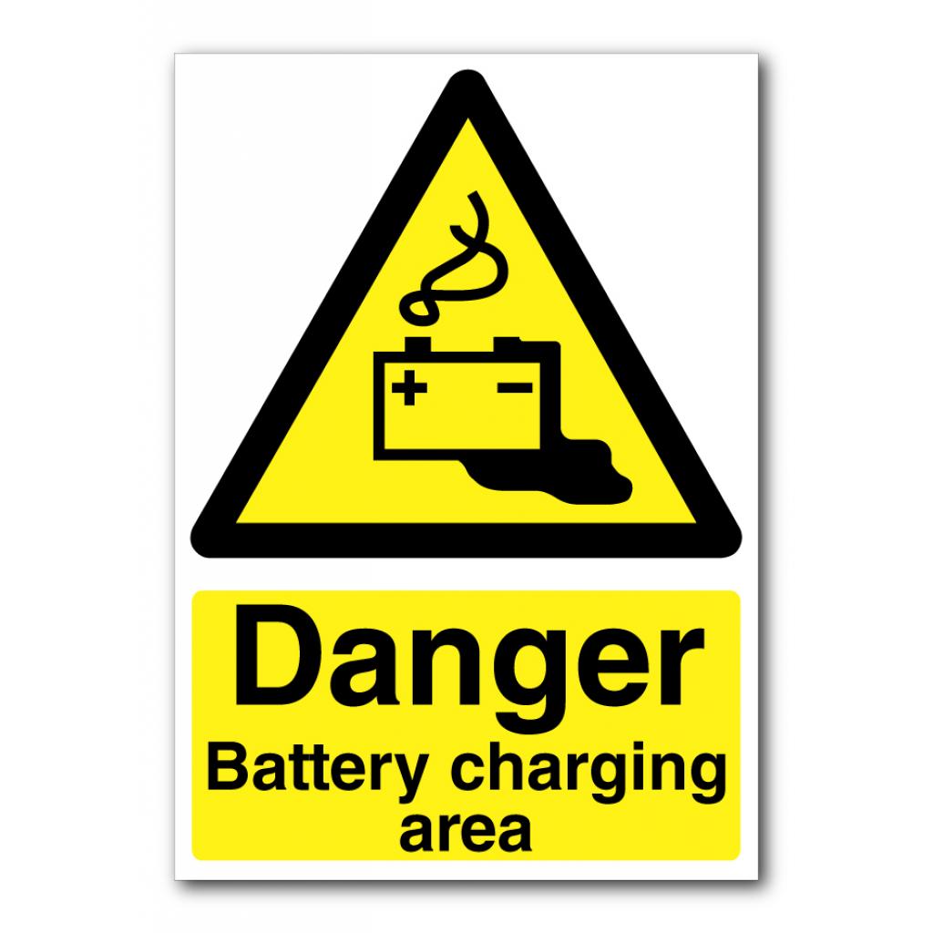 Safety Signs - Danger Battery Charging Area Sign