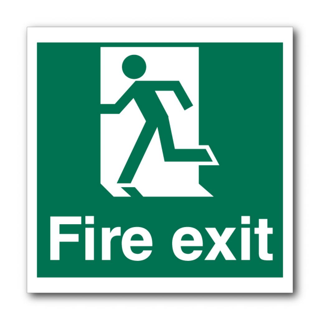 Safety Signs - Safety Condition Signs - Fire Exit Left No Arrow Sign