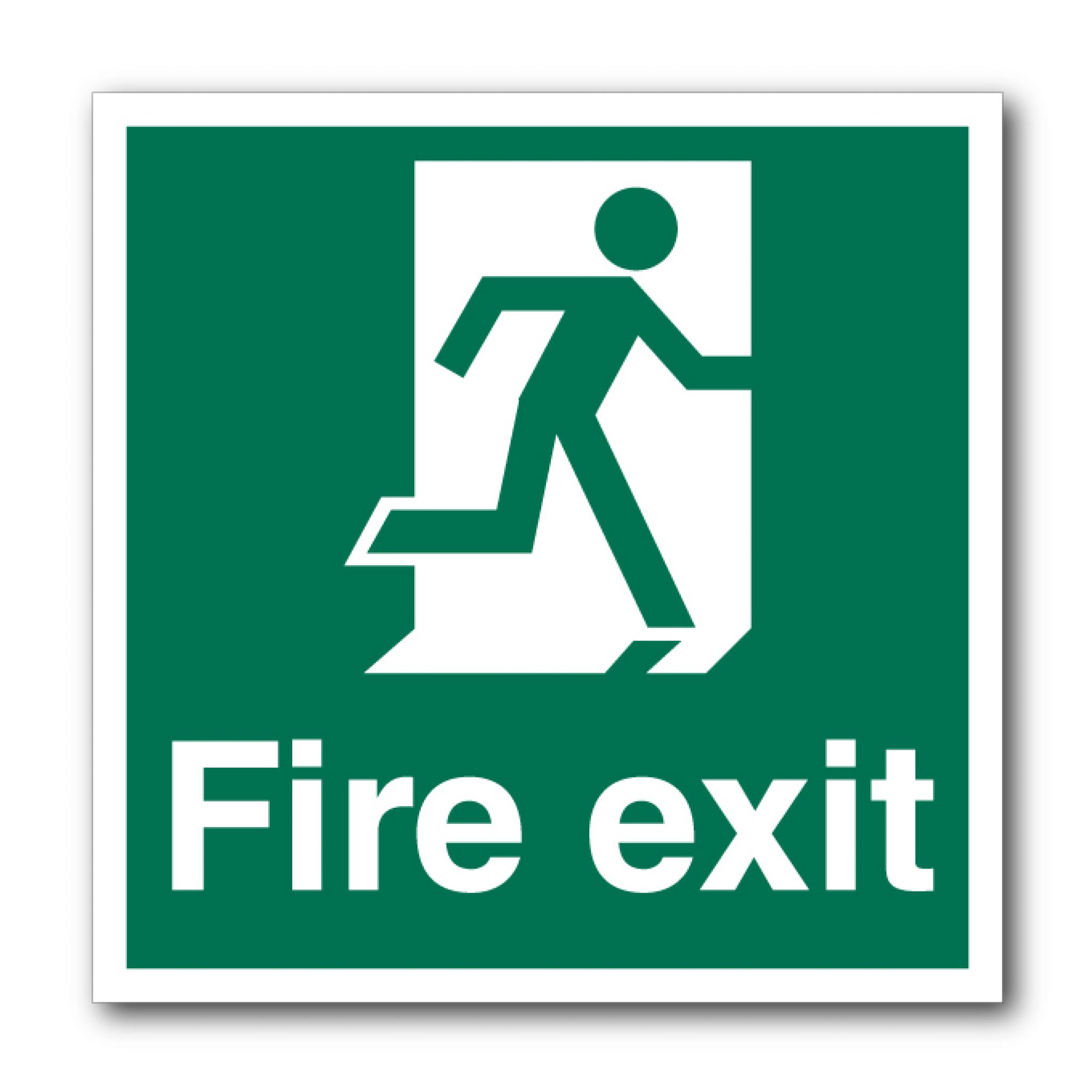 Safety Signs - Safety Condition Signs - Fire Exit Right No Arrow Sign
