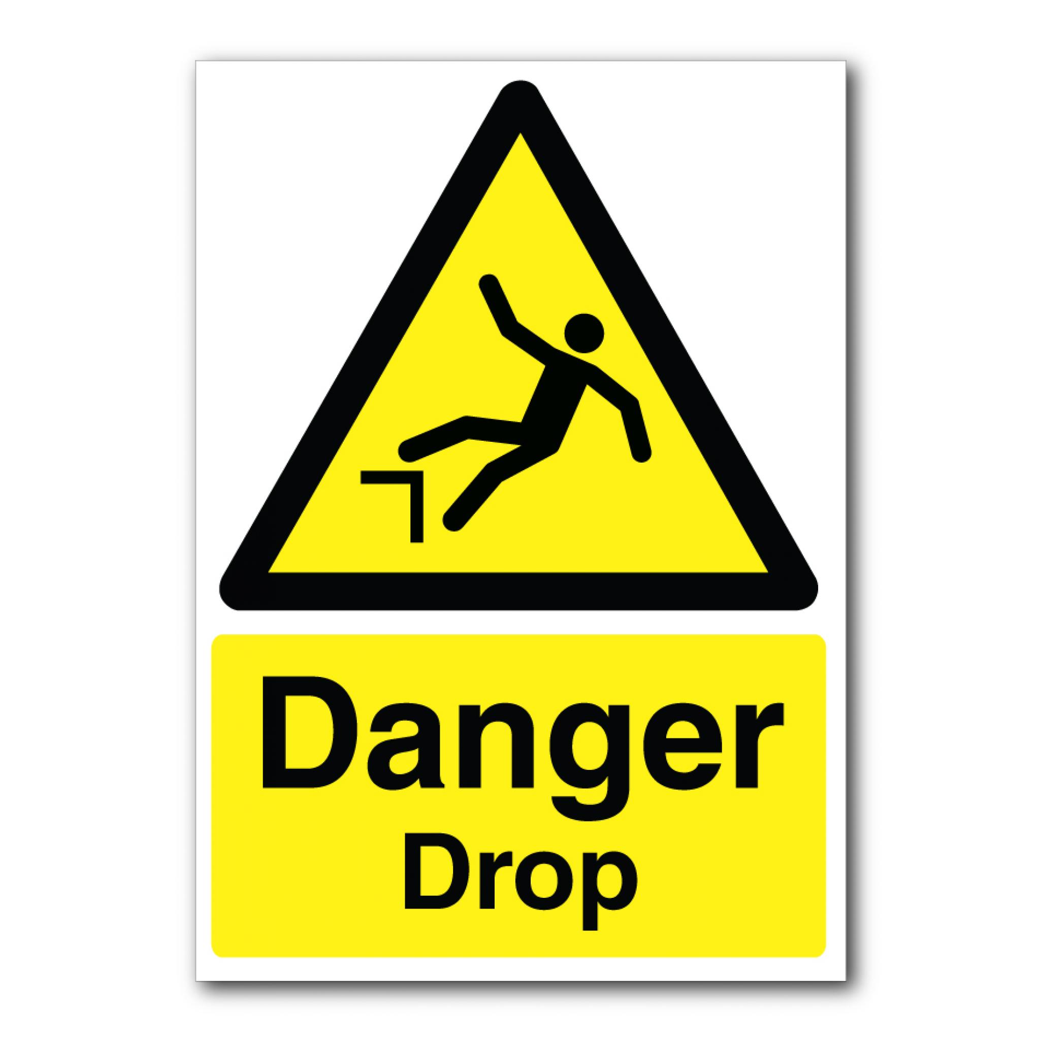 Safety Signs - Hazard Signs - Danger Drop Sign