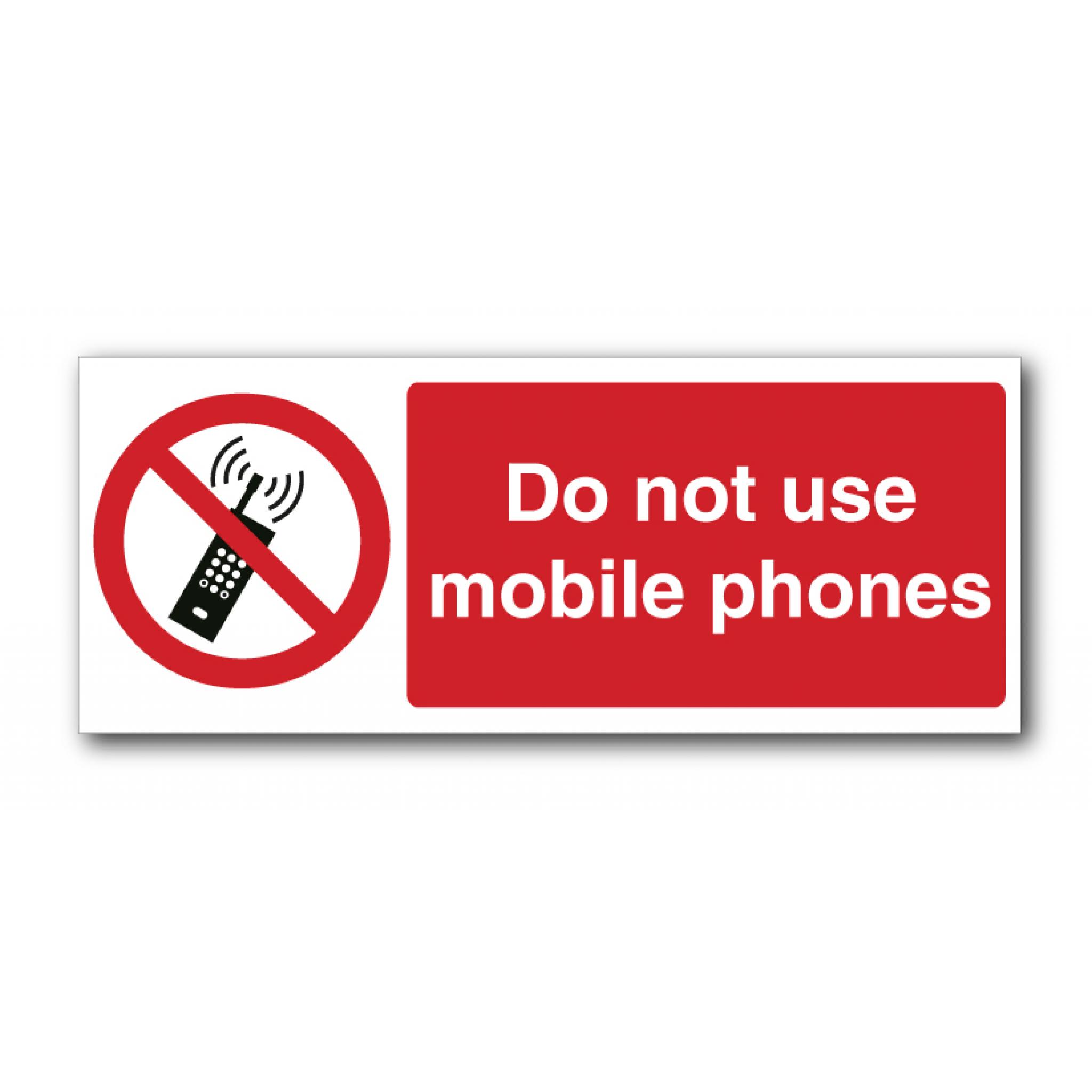 Safety Signs - Prohibition Signs - Do Not Use Mobile Phones Sign