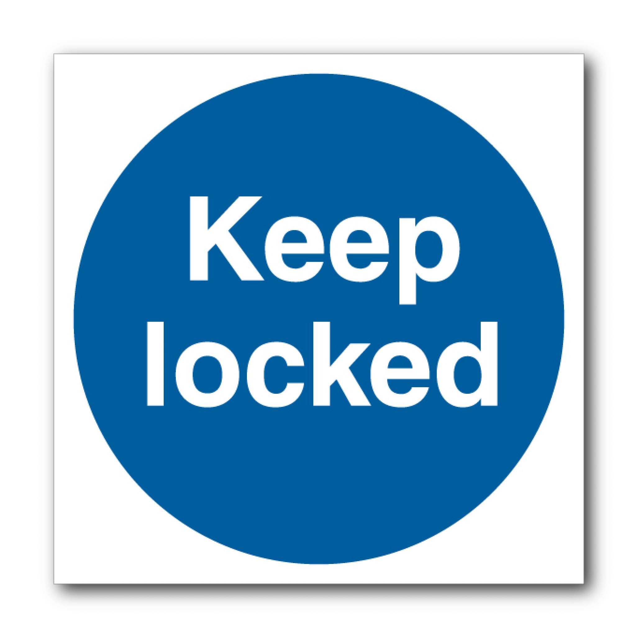 Safety Signs - Mandatory Signs - Keep Locked Sign