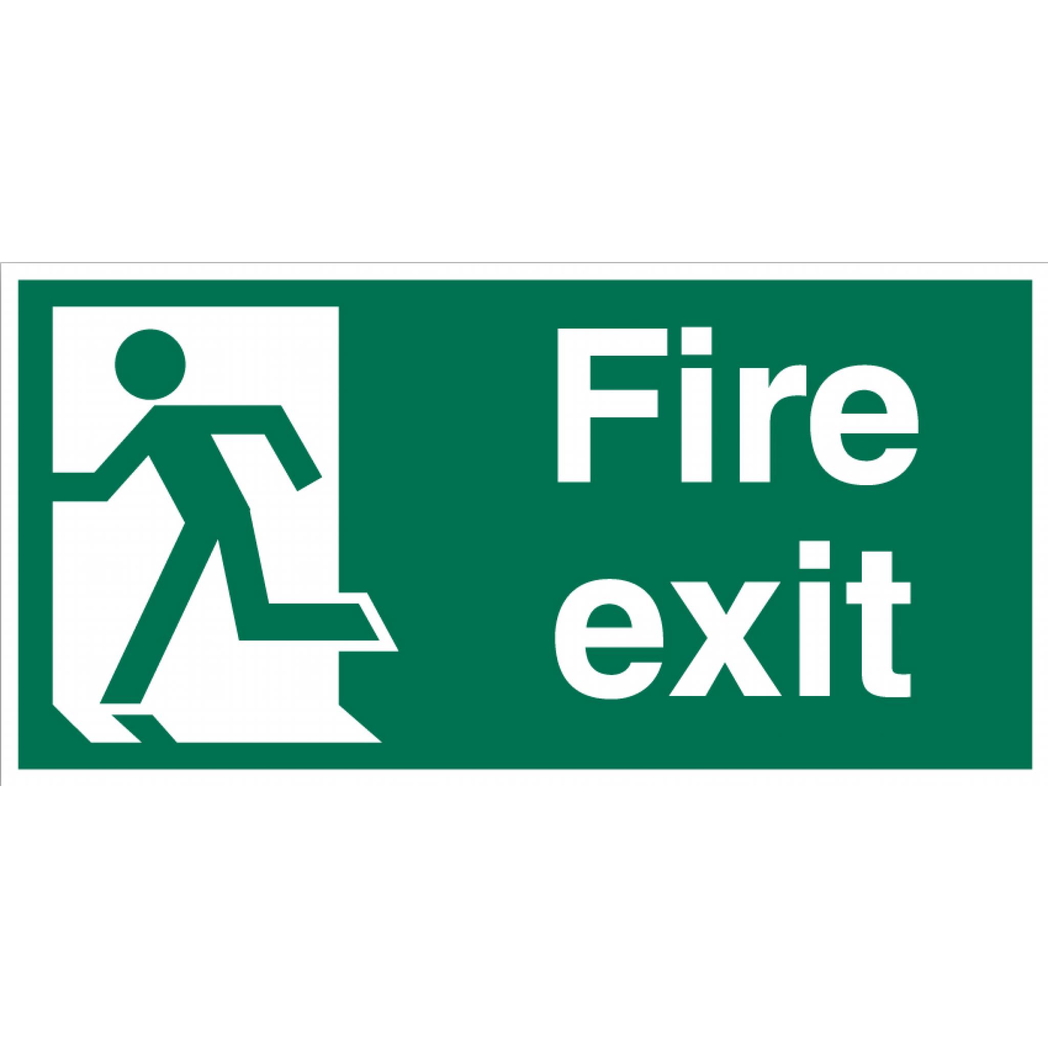 Safety Signs - Safety Condition Signs - Fire Exit Left No Arrow Sign