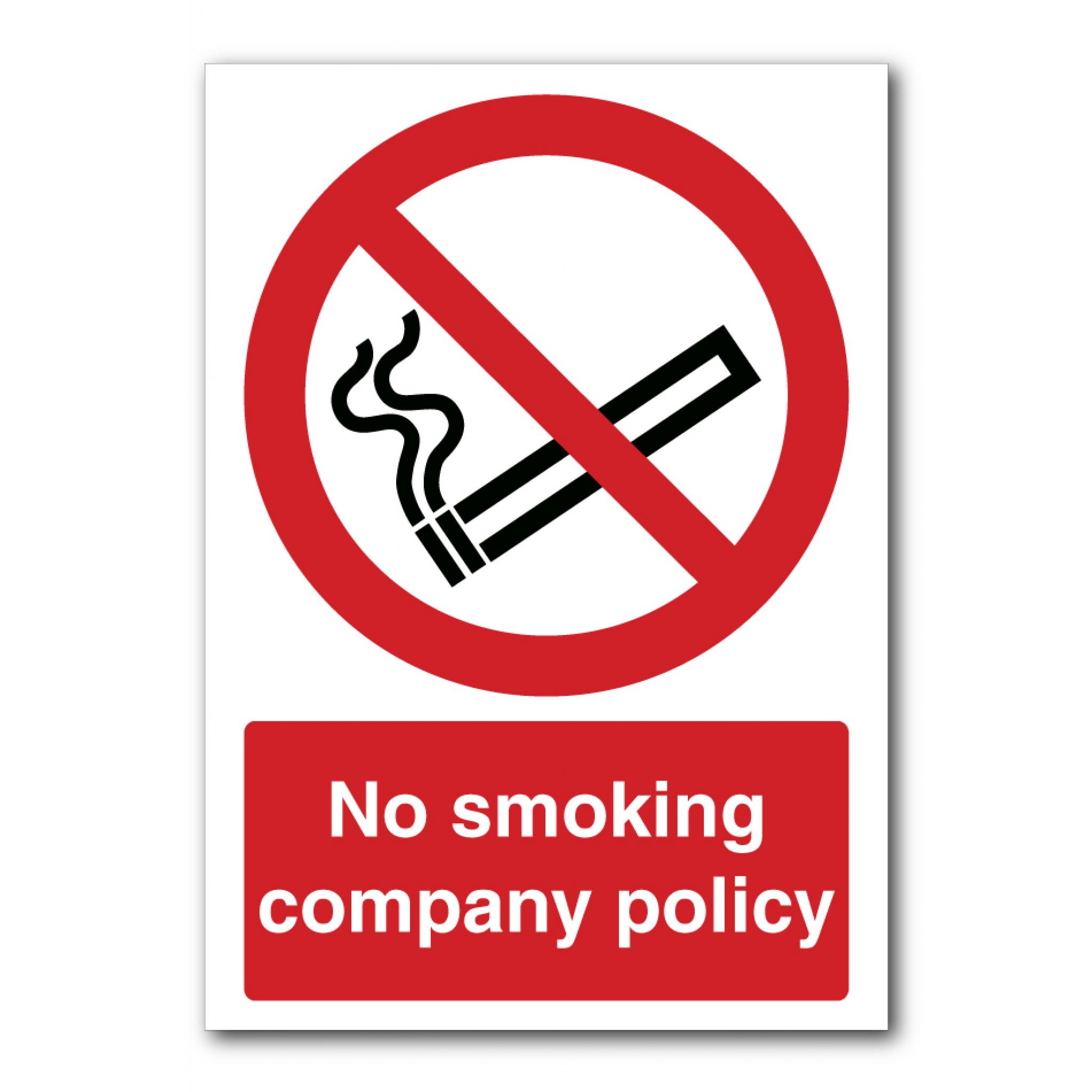 Safety Signs - No Smoking Company Policy Sign