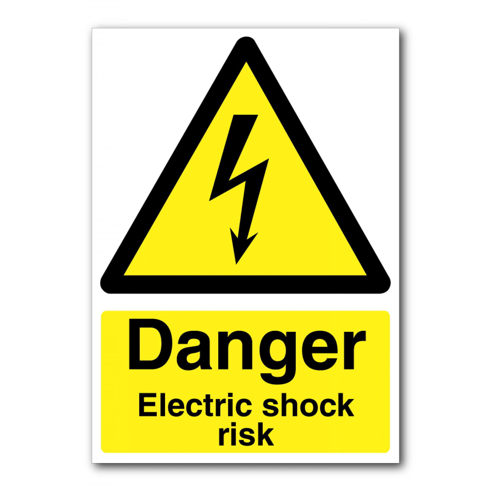 Safety Signs - Danger Electric Shock Risk Sign