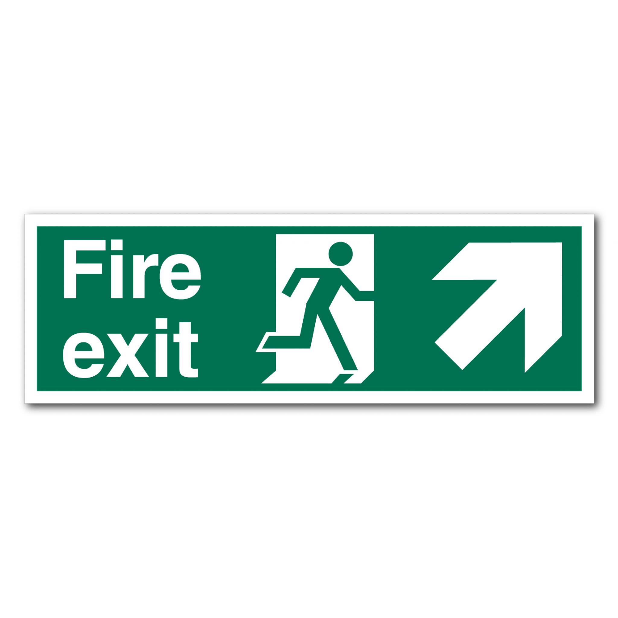 Safety Signs - Safety Condition Signs - Fire Exit Up Right Sign
