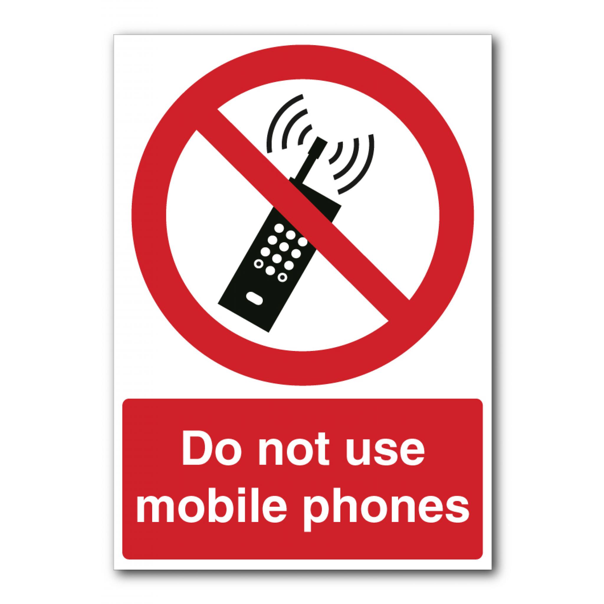 Safety Signs - Prohibition Signs - Do Not Use Mobile Phones Sign