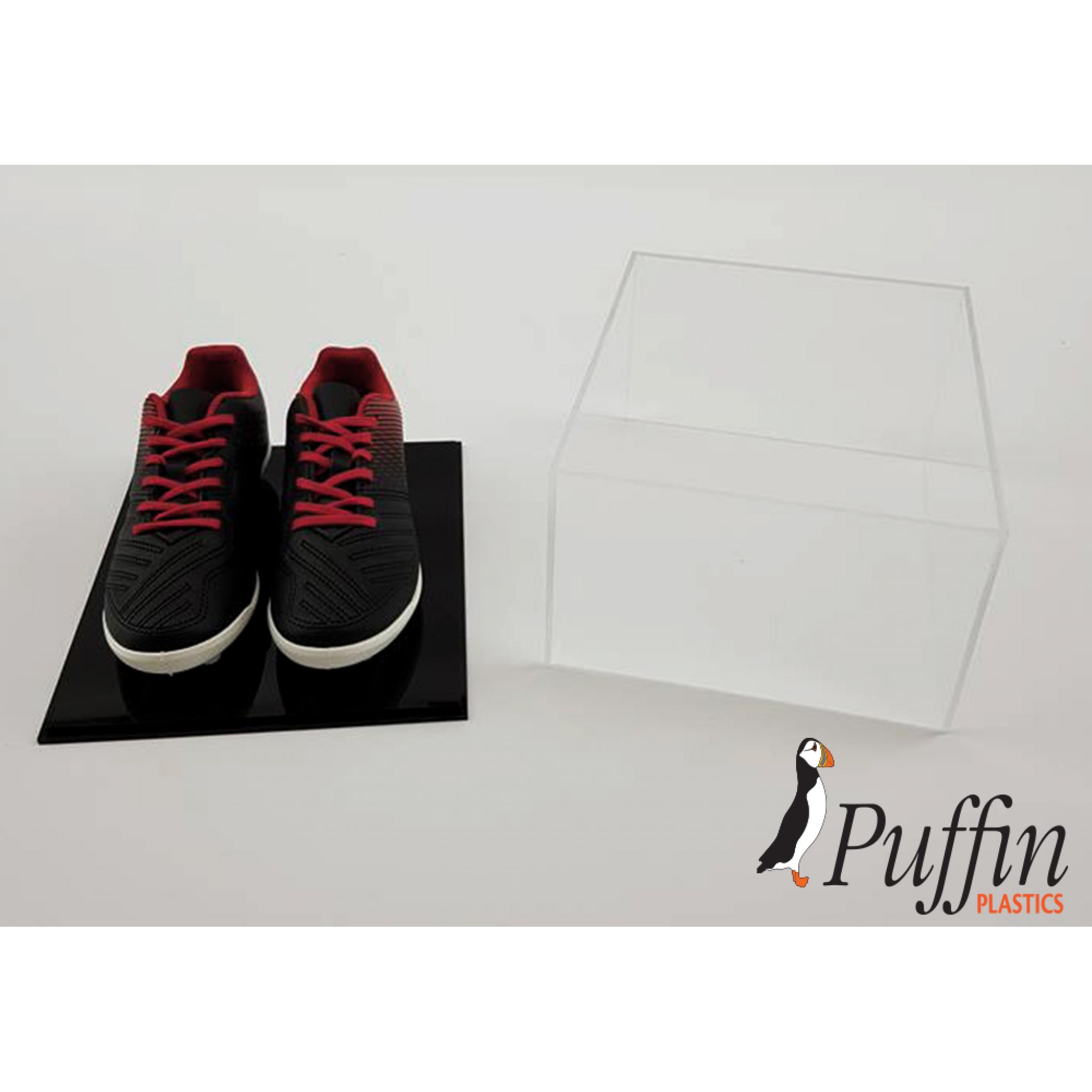 Child Rugby Boot Display Case - Double | Puffin Plastics