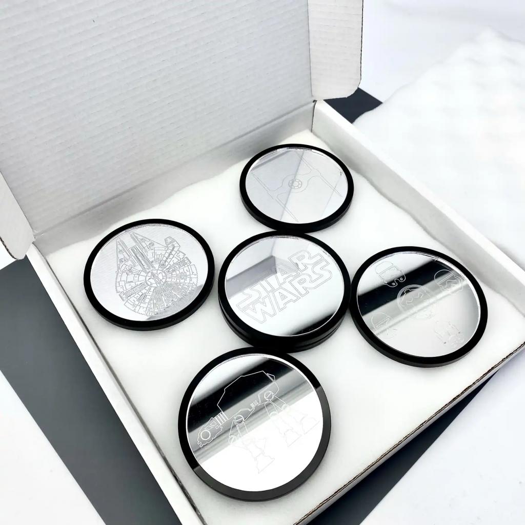 Star Wars Mirror Coasters - 6 Pack | Puffin Plastics
