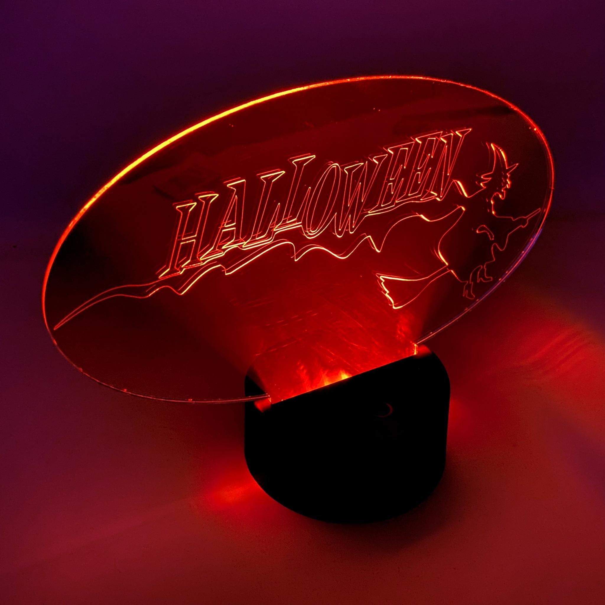 Halloween Witch LED Mirror Light | Puffin Plastics