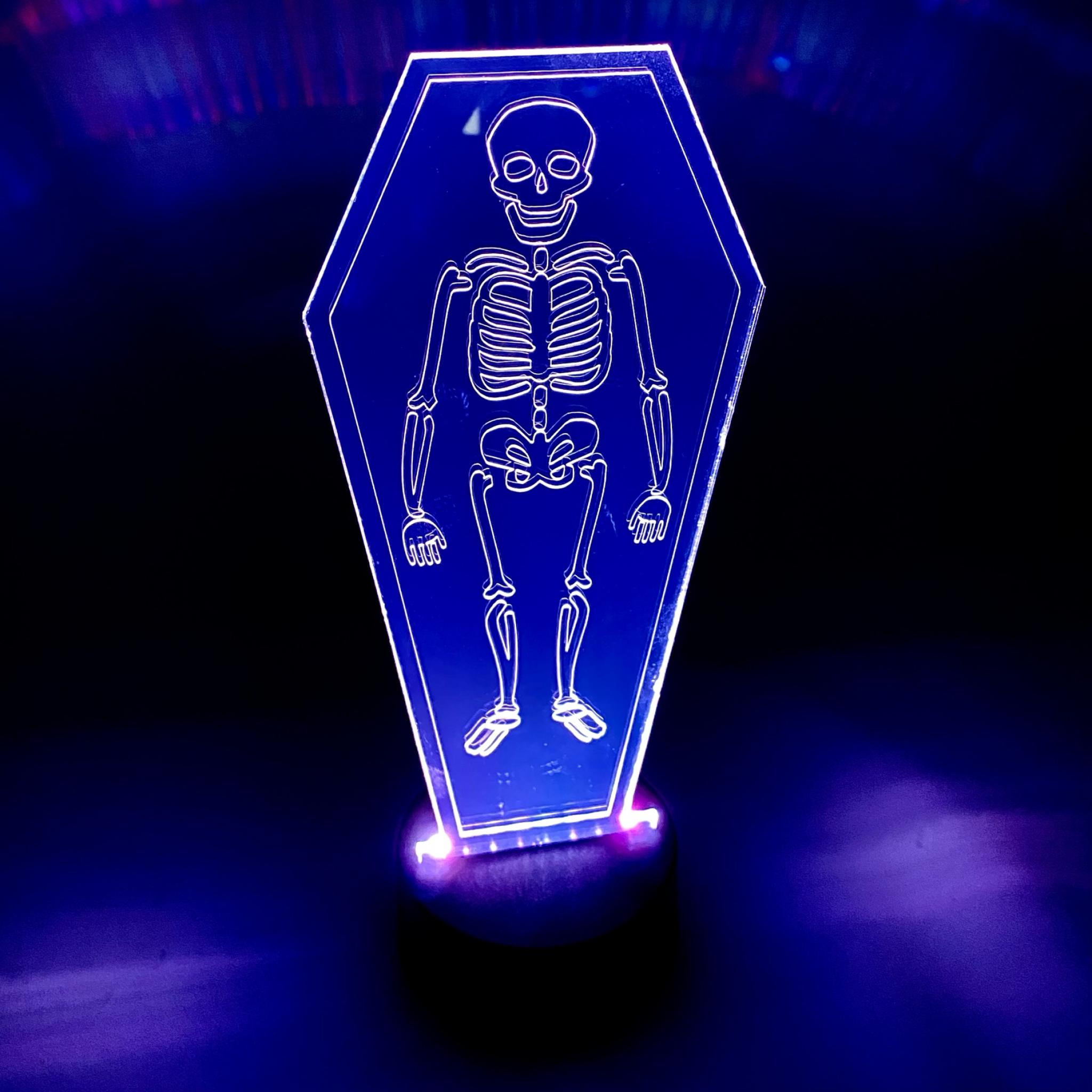 Skeleton Halloween LED Mirror Light | Puffin Plastics