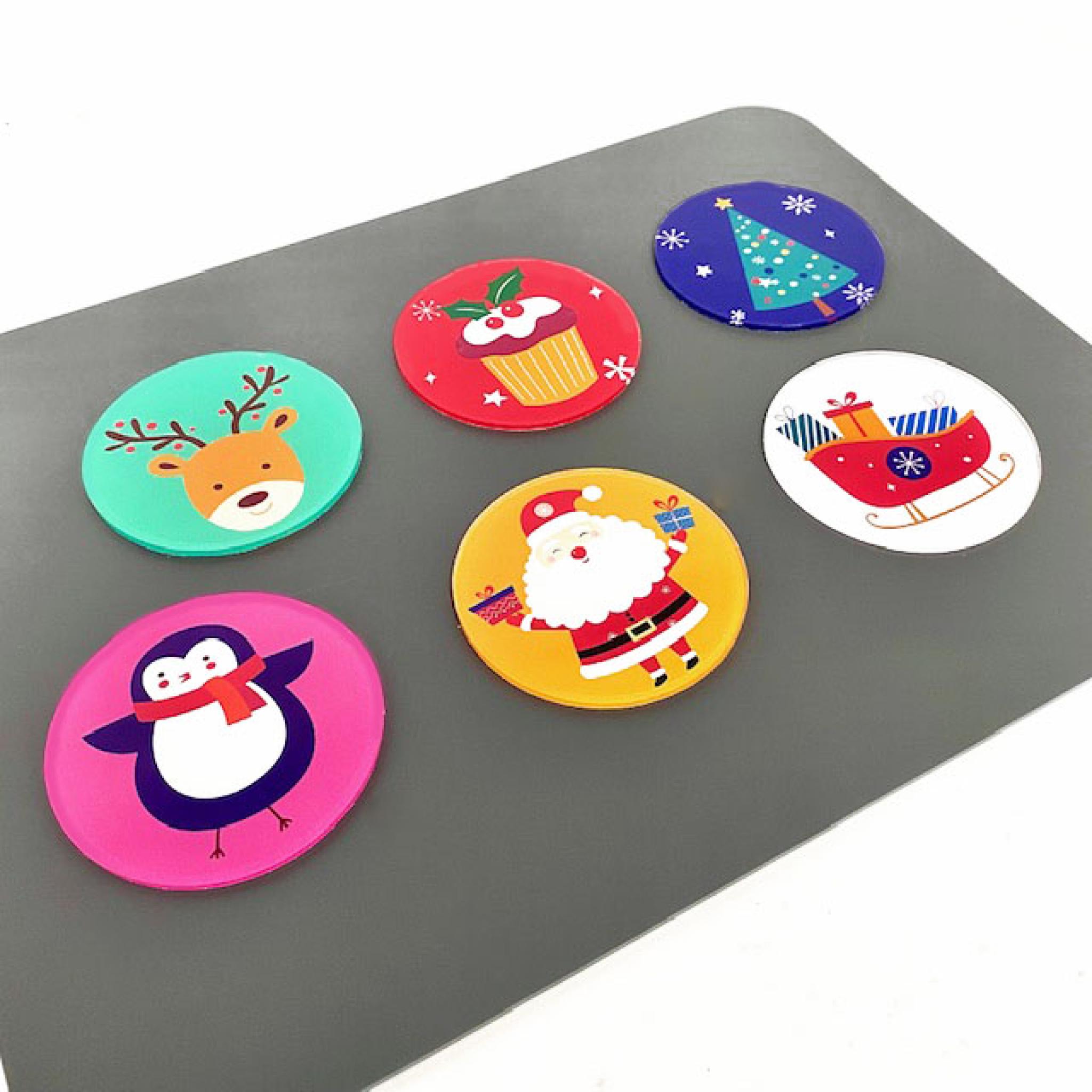 Christmas Coasters - 6 Pack (Design 1)